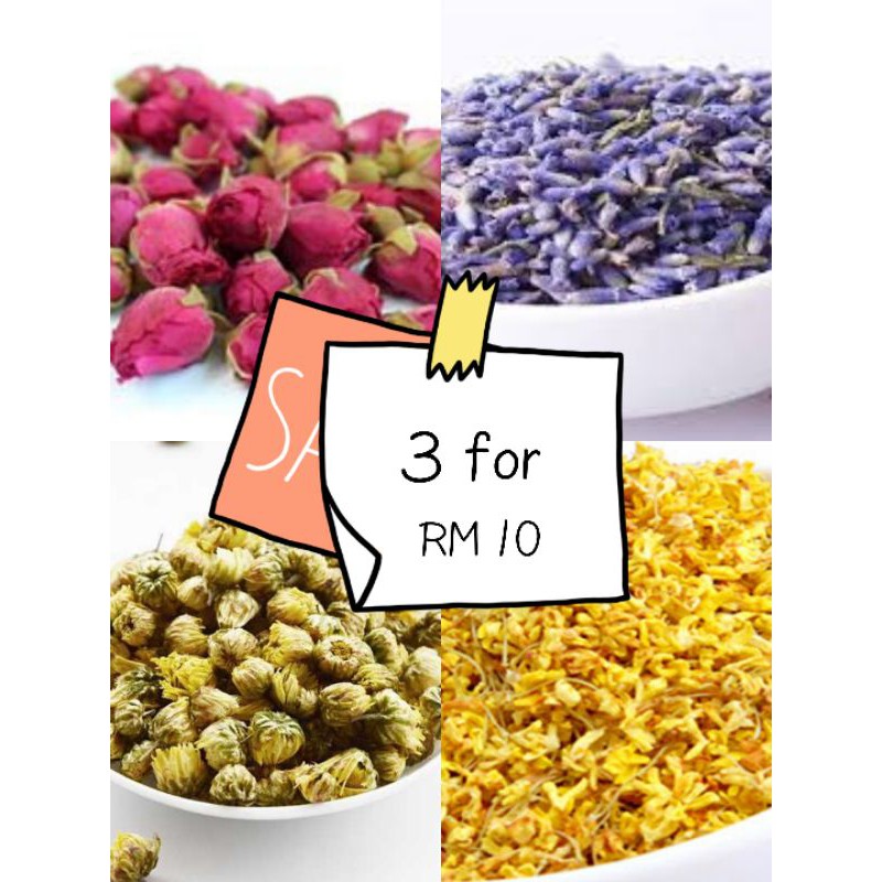 Flower Tea 花茶 Health Herbal lavender Rose Chrysanthemum 花茶 花茶包 Flower ...