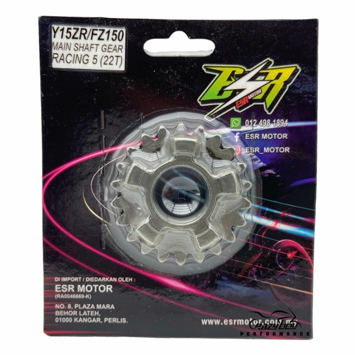 ESR MOTOR 100% ORIGINAL RACING GEAR BOX Y15ZR/LC135 5S/FZ150/W125/WAVE ...