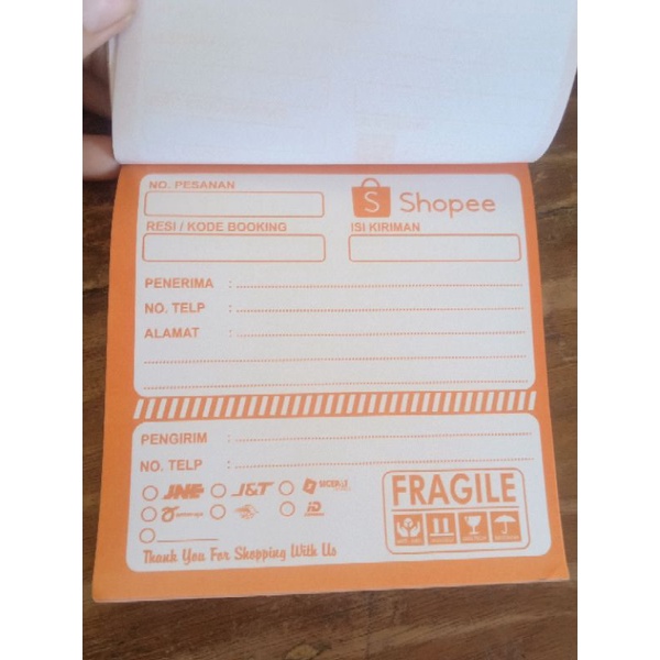 Shopee Shipping Label Book Contains 100 Sheets | Shopee Malaysia