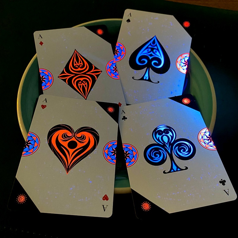 Iris UV Fluorescent Glowing Cardistry Playing Cards | Shopee Malaysia