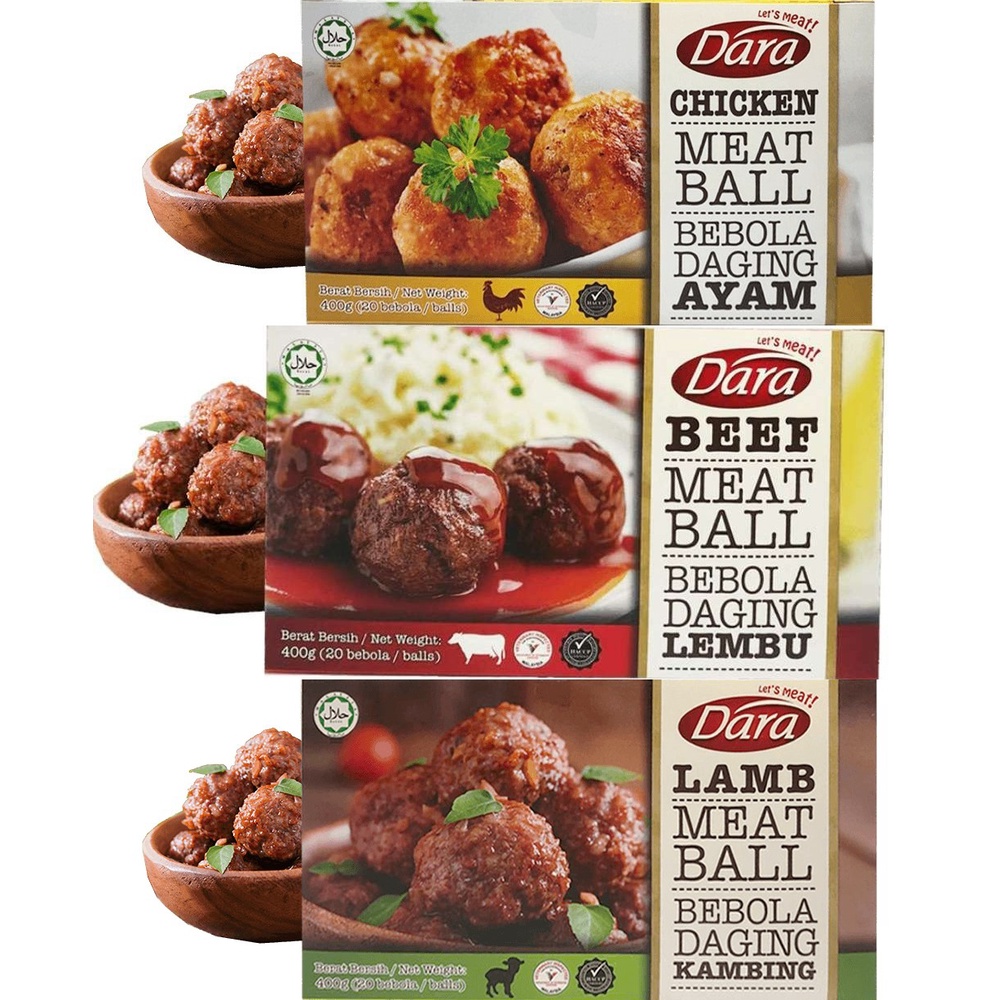 DARA Premium Meat Ball Chicken Beef Bebola Daging Ayam Lembu 400g ...
