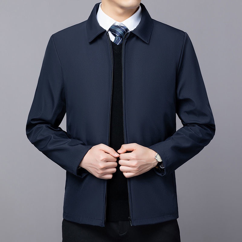 men's spring and autumn good quality new lapel casual waterproof ...
