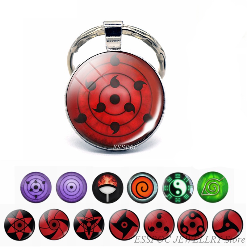 1pcs Fashion Rinnegan Eyes Keychains Anime Sharingan Eye Cartoon ...