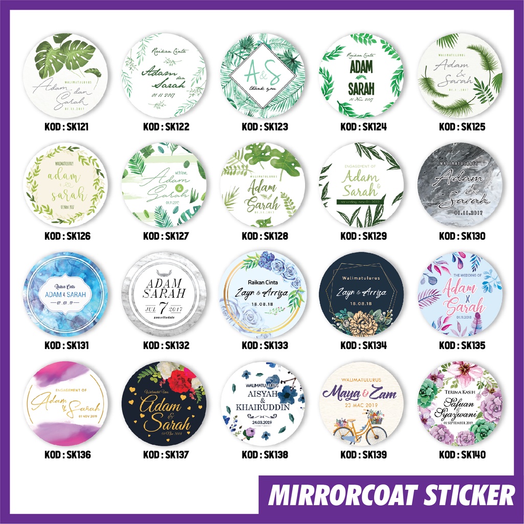 Sticker Kahwin (50pcs) | Shopee Malaysia