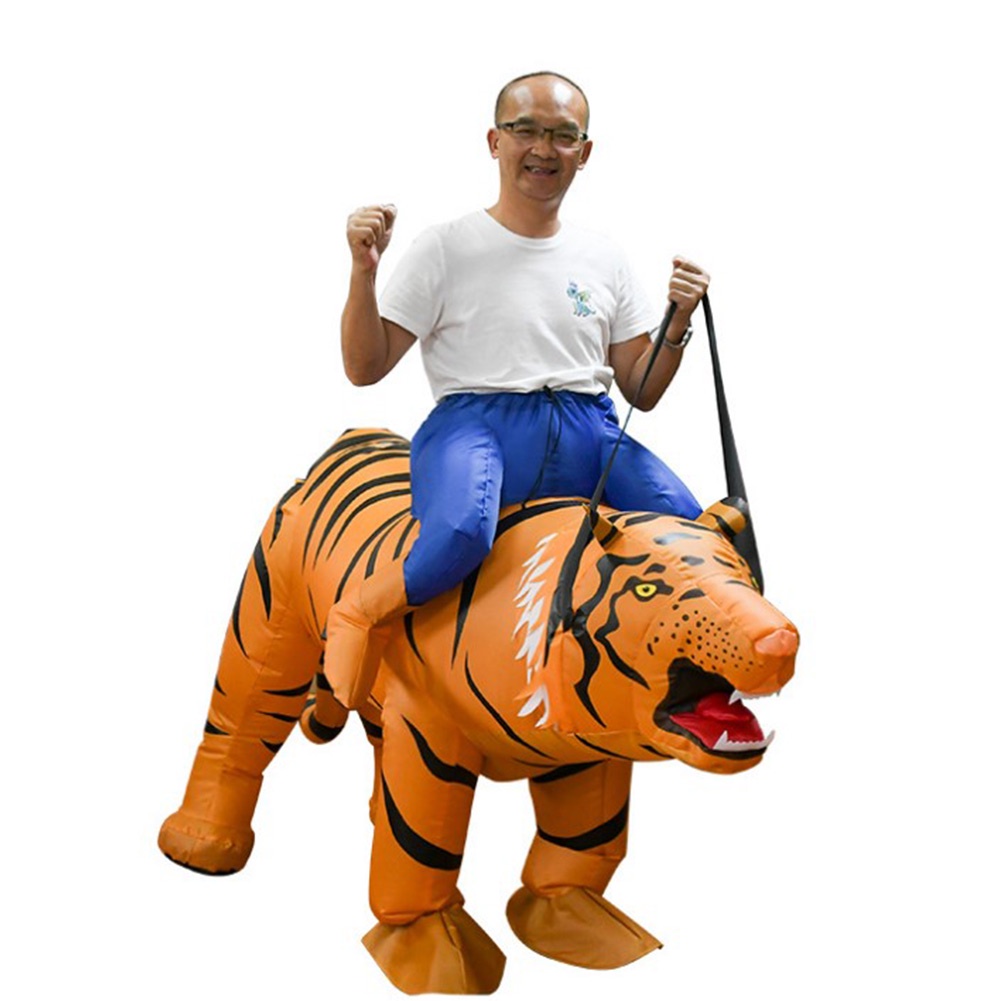 Animal Brown Tiger Inflatable Costumes Adult Half Body Party Role Play ...