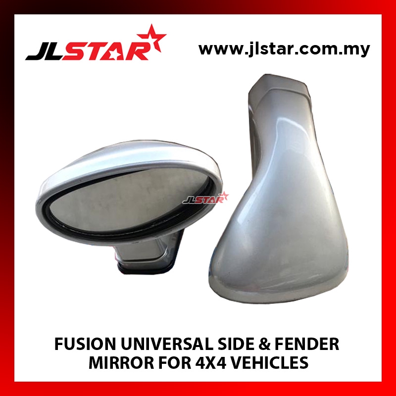 FUSION UNIVERSAL SIDE & FENDER MIRROR FOR 4X4 VEHICLES 1 SET 2PCS LEFT ...