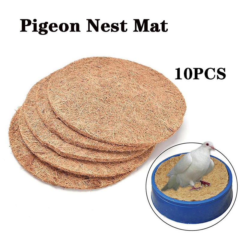 10pcs/set 21cm Pigeon Nest Mat Bird Nesting Pad Dehumidifying Coconut ...