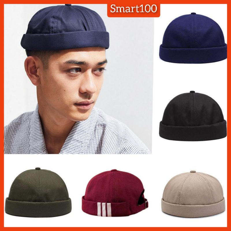 Fashion Korea style Topi Kopiah Cotton Sailor Cap Brimless Vintage ...