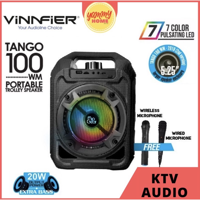 Vinnfier FlipGear Tango 100 WM Wireless Bluetooth Portable Speaker with Karaoke System | Shopee ...