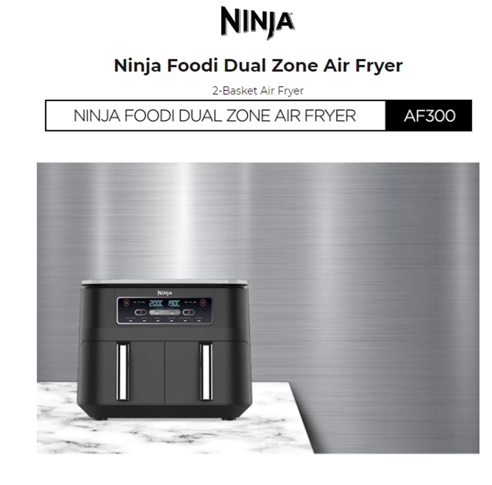 Ninja AF300 7.6L Foodi Dual Zone Air Fryer | ESH | Shopee Malaysia