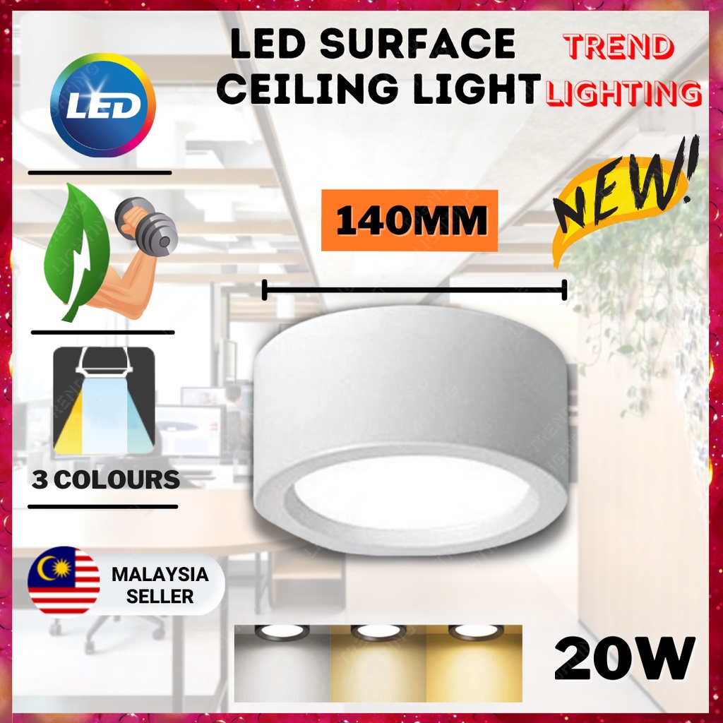 Led Surface Ceiling Mount Light Downlight 12W 4" / 20W 5.5" / 28W 7 ...