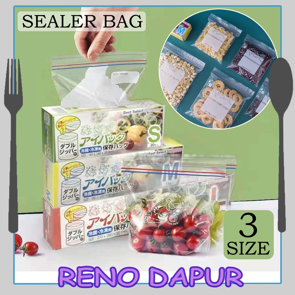 10/15/20Pcs Reusable Fresh Bag Fresh Zipper Bag Food Storage Seal Bag ...
