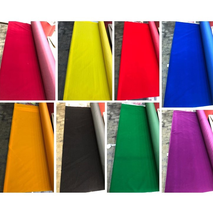 Kain Baldu Velvet Fabric 45" Width (Dyed Flock Tafetta Velvet) by meter ...