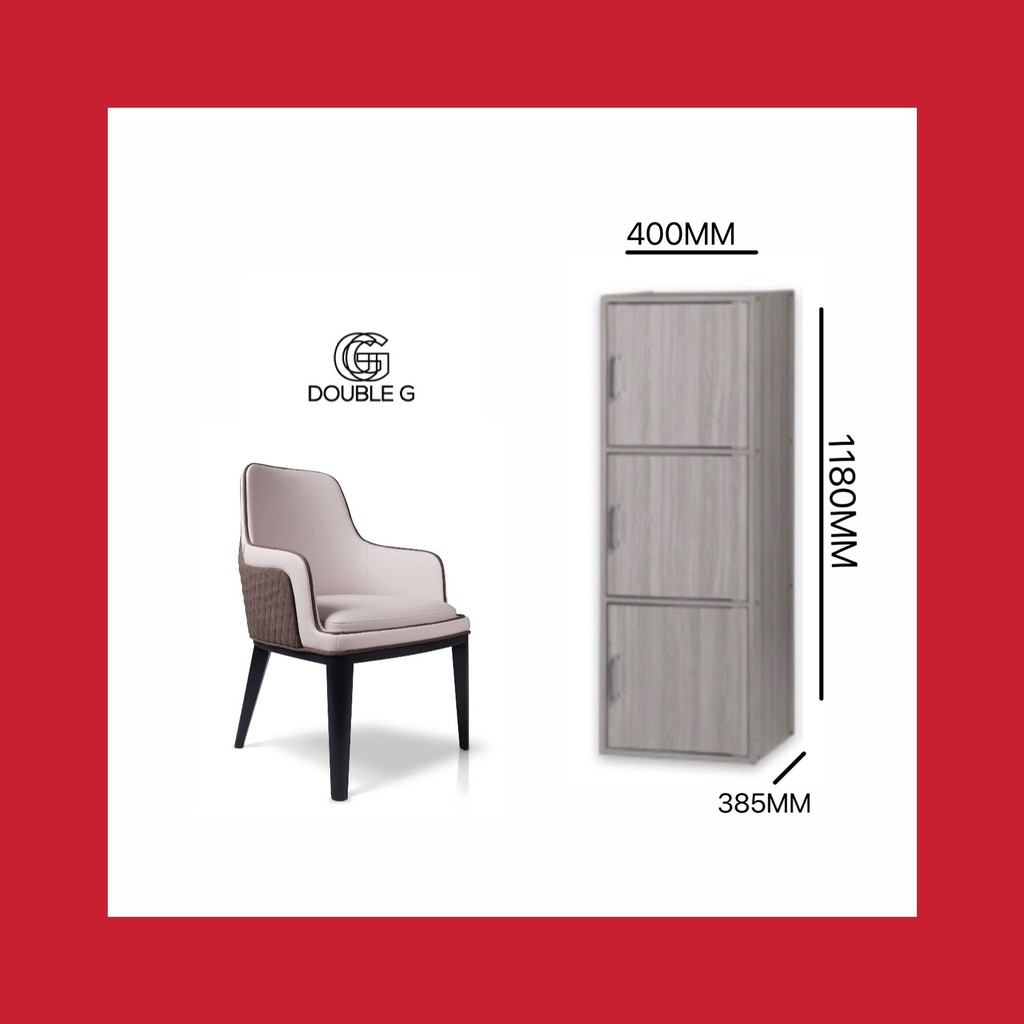 3 Compartment Utility Shelf/File Cabinet/Book Shelf/Almari Simpan ...