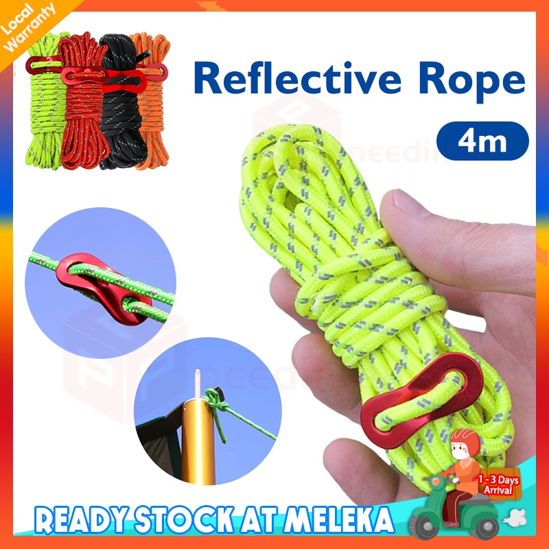 Camping Rop Tali Khemah 4 Meters for Flysheet Tarp Tent Camp Hiking ...