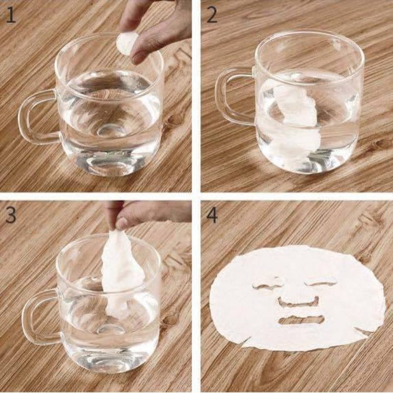 Miniso Compressed Paper Mask pack of 100 tablets | Shopee Malaysia