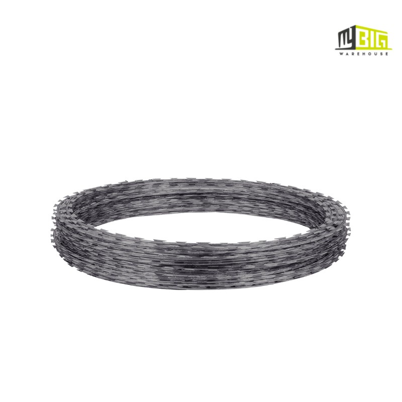 RAZOR BARBED WIRE GI 500mm/700mm/1000mm/100m (Roll & Straight Type ...