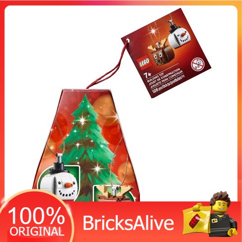 [BricksAlive] LEGO ICONIC Snowman & Reindeer Duo Building Ornament Set ...