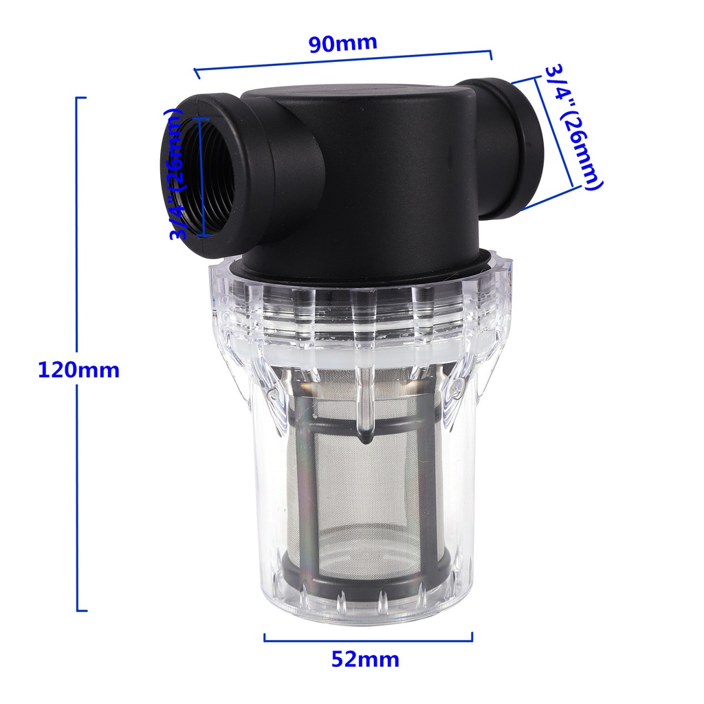 1pcs 1/2''3/4''Female Male Thread Filter 80 Mesh Stainless Steel ...