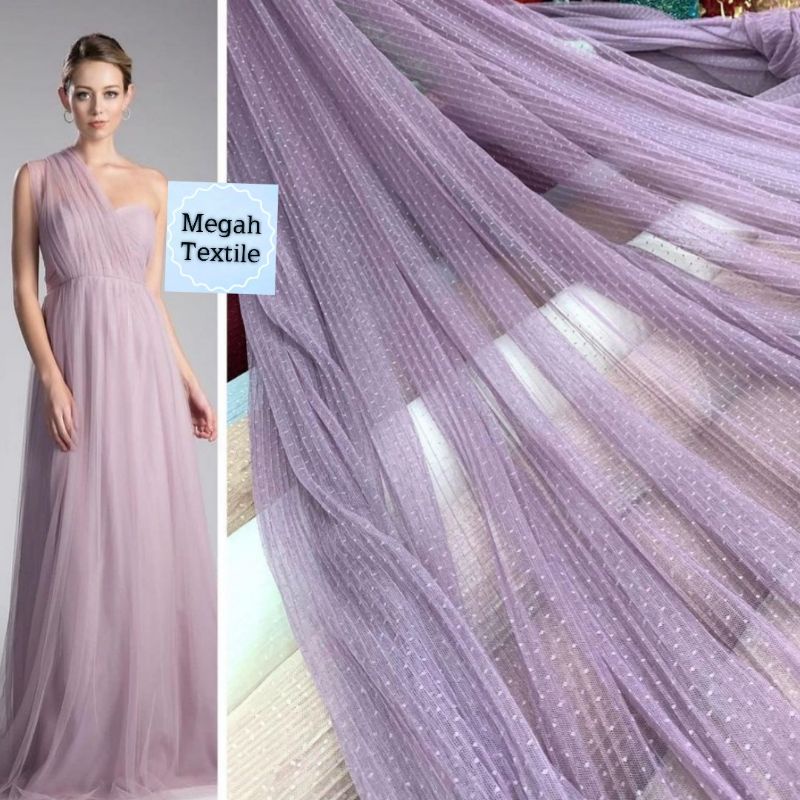 Premium Polka Dot mini tulle Tille Fabric | Shopee Malaysia