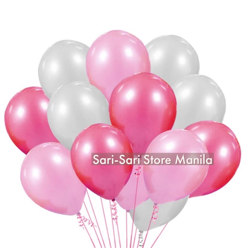 Pink balloons set tri color 30 pieces birthday graduation wedding ...