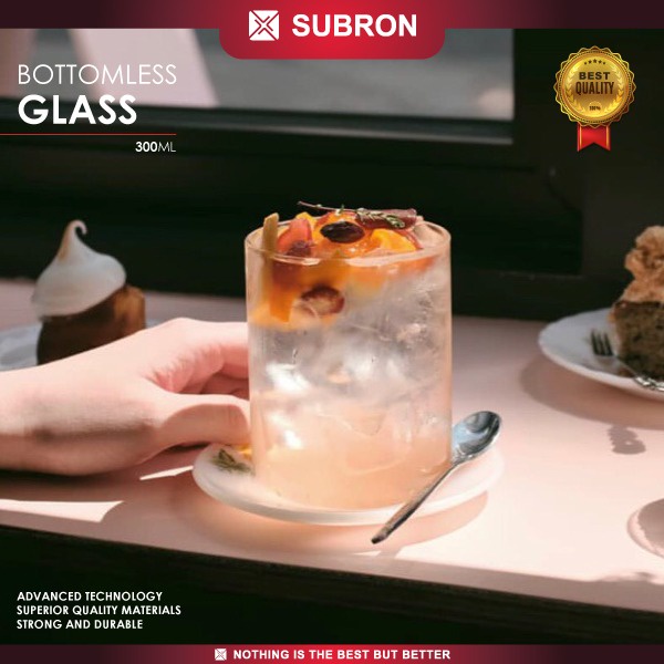 Subron Glass Cup 300ml Juice Juice Simple Plain Beautiful Unique ...