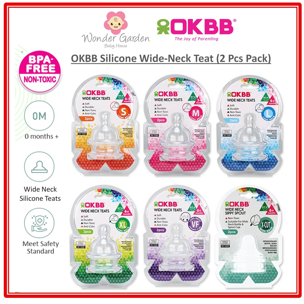 OKBB Silicone Wide Neck Teats (Puting Wide-Neck | Silicone | OKBB ...