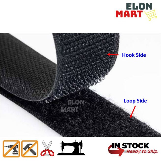 Non Adhesive Magic Tape Hook And Loop Fastener 25mm x 1 metre 魔术贴 ...