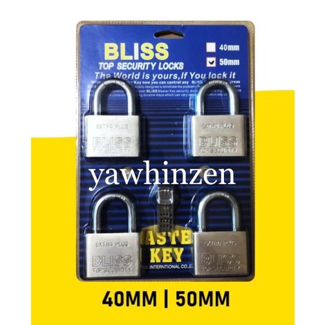 [100% ORIGINAL] BLISS Anti-Cut PadLock (Key-Aliked Set) | Shopee Malaysia