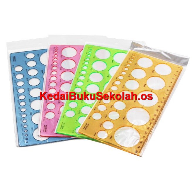 STENCIL MULTI CIRCLE RULER @ KEDAI BUKU KOPERASI STATIONERY SEKOLAH ...