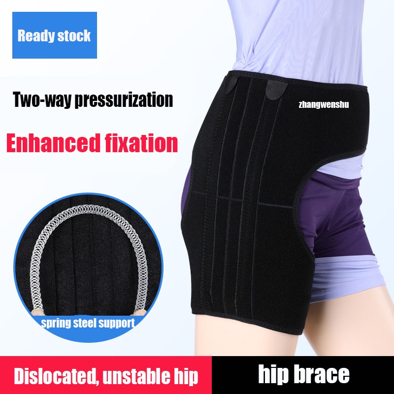 Hip Support Brace Groin and Hip Brace BLACK Adjustable Quadricep ...