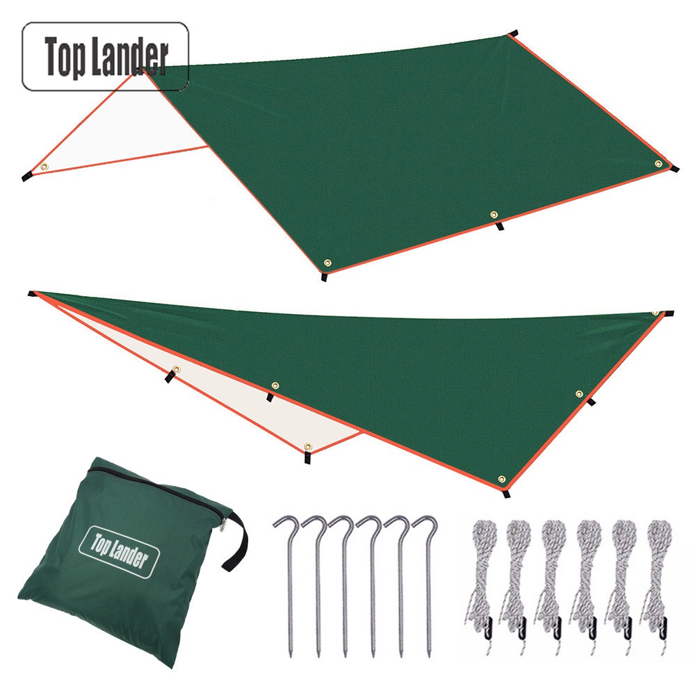 3x3 3x4 3x5 Flysheet Camping Waterproof Fly Sheet Tourist Awning with 6 ...
