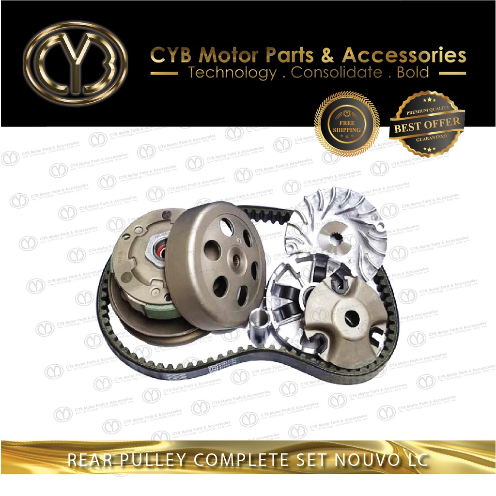 Rear Pulley Complete Set YAMAHA NOUVOLC V-Belts Drive Roller Fan Face ...