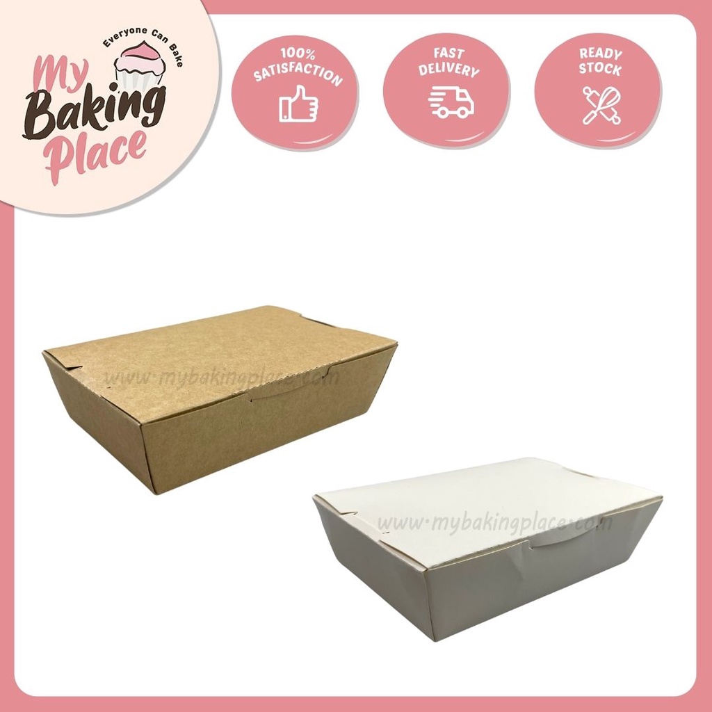 Paper Lunch Box bekas Makanan Food Packaging Box Kotak Makanan Kertas ...