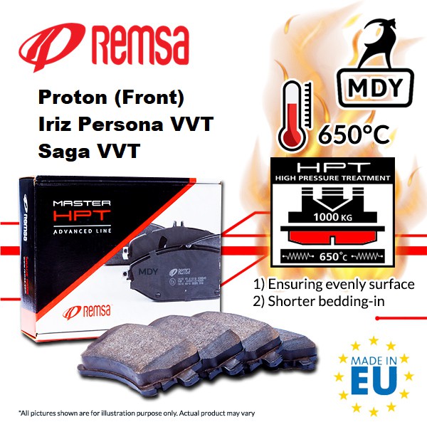 Remsa Front Proton Iriz Persona VVT Saga VVT Brake Pad | Shopee Malaysia