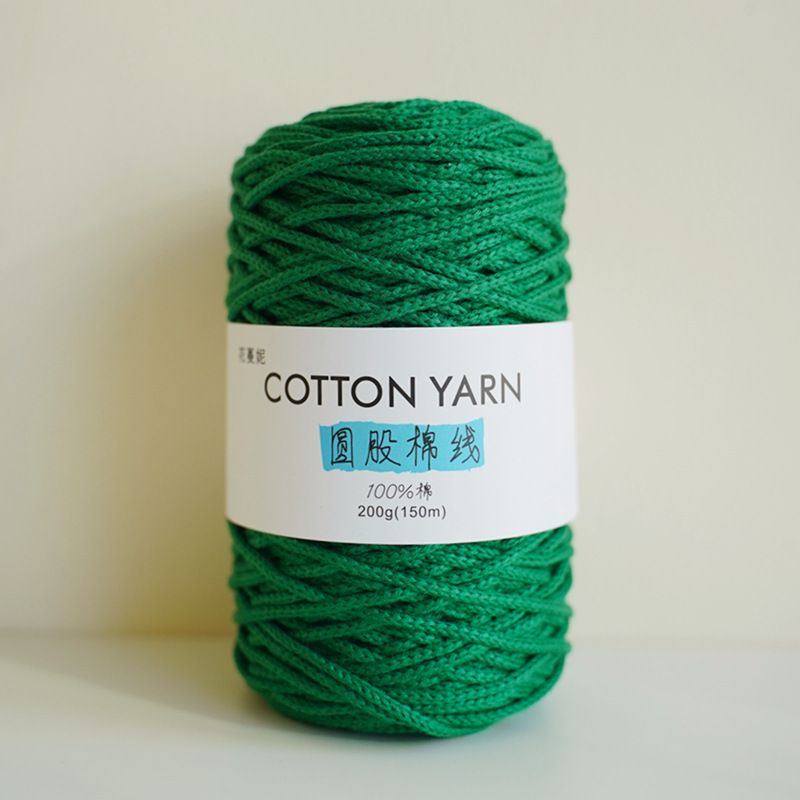 3mm pure cotton round yarn ins round cotton yarn weaving line cotton yarn handmade bag crochet ...