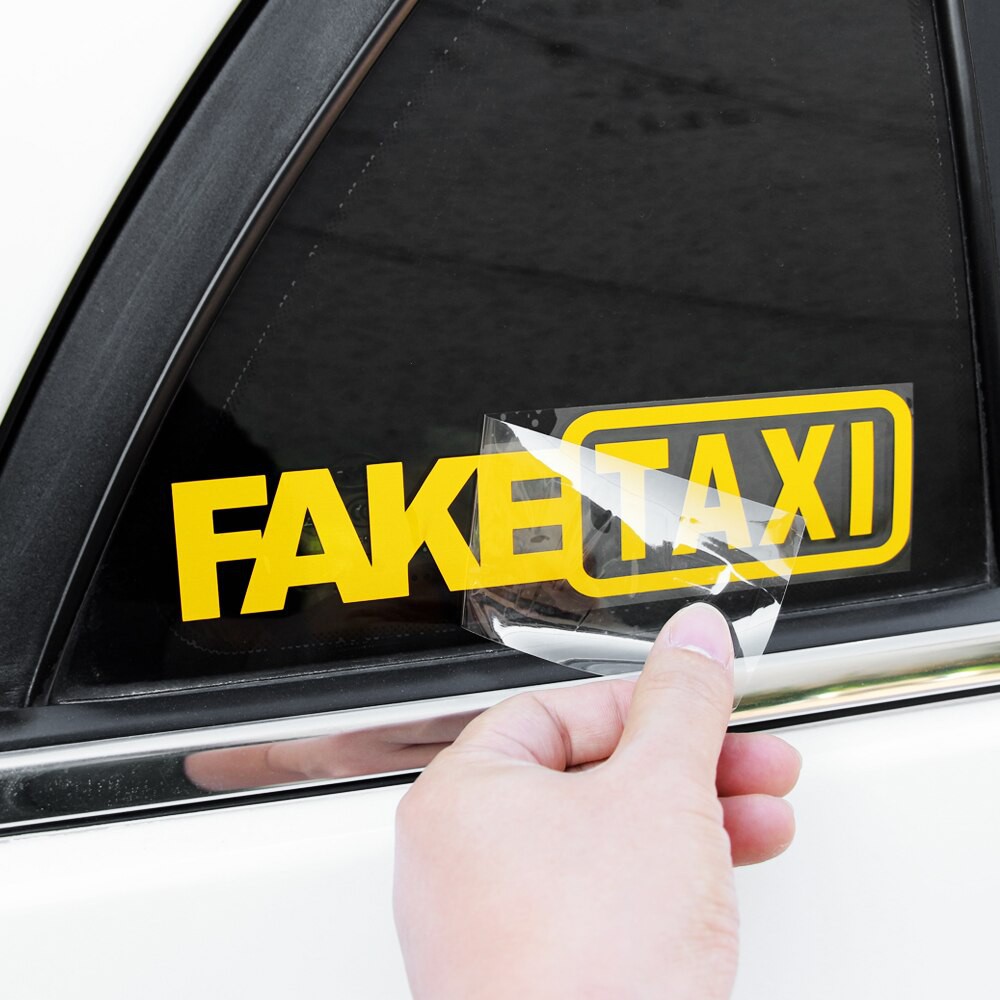 Fake Taxi sticker Sticker Decal Car Sticker light door bumper sticker ...