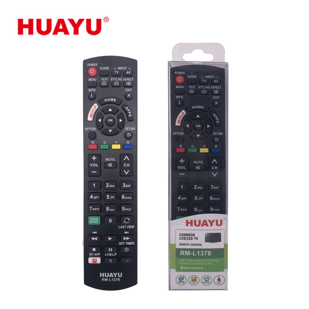 HUAYU RM-L1378 Replacement Remote Control For Panasonic LCD / LED 3D TV | Shopee Malaysia