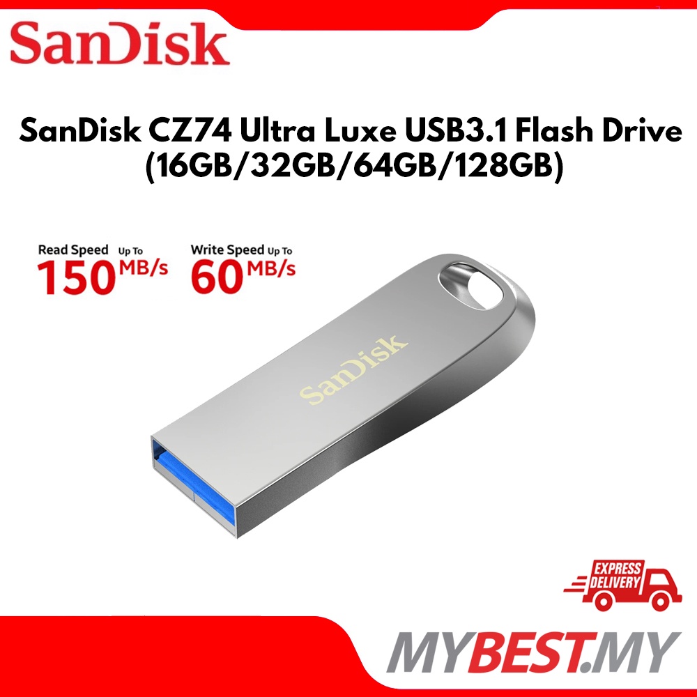SanDisk CZ74 Ultra Luxe USB3.1 Flash Drive (16GB/32GB/64GB/128GB/256GB ...