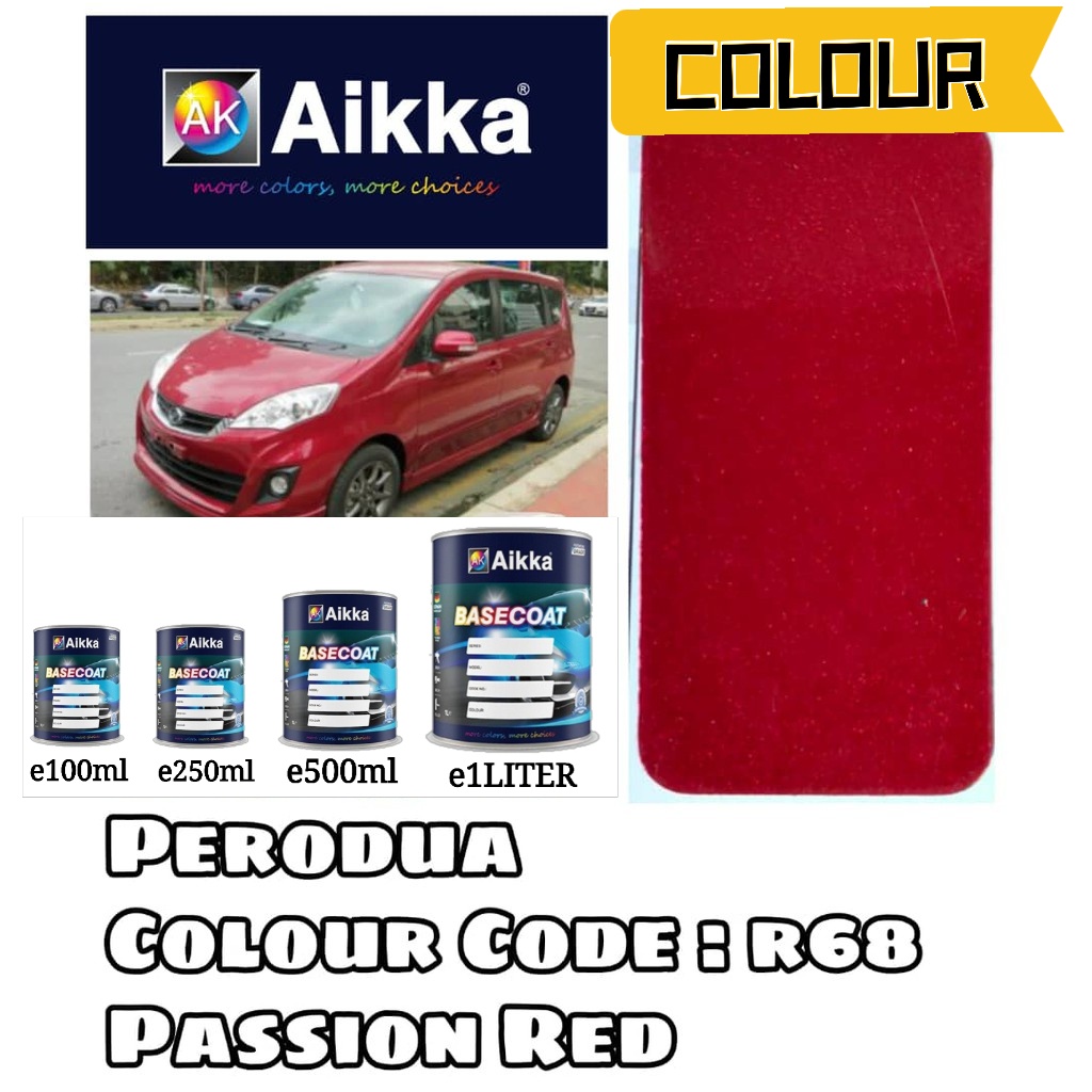 AIKKA PERODUA R68 PASSION RED * 2K CAR PAINT | Shopee Malaysia