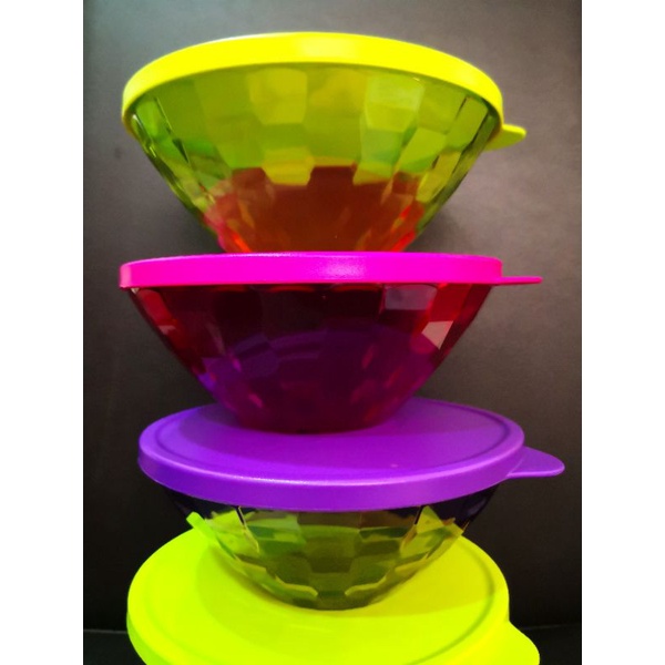 3 Colour: Tupperware Elegant 1X500ml prism purple Prism bowl Bekal ...