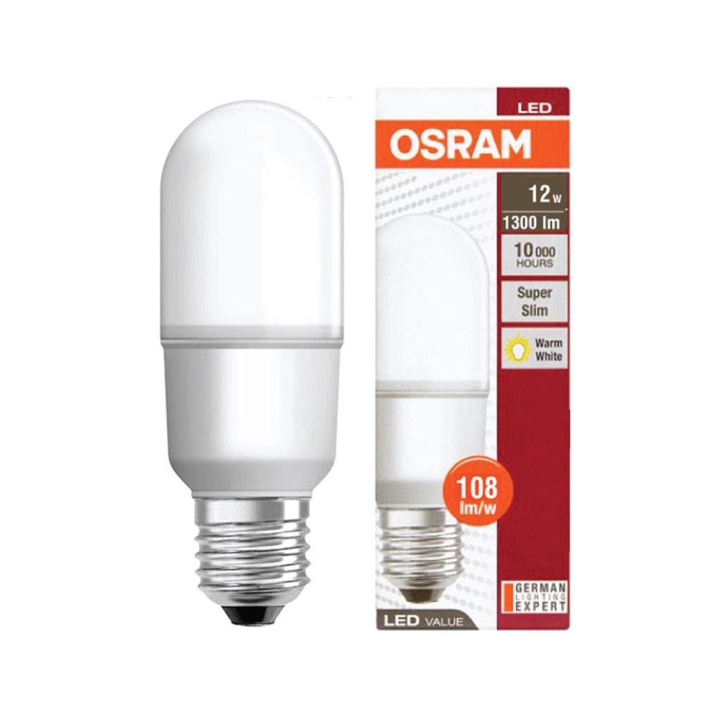 Osram LED Stick 7W/10W/12W/15W E27 2700K, 4000K & 6500K | OSRAM 10W/12W PLC LEDVALUE STICK BULB ...