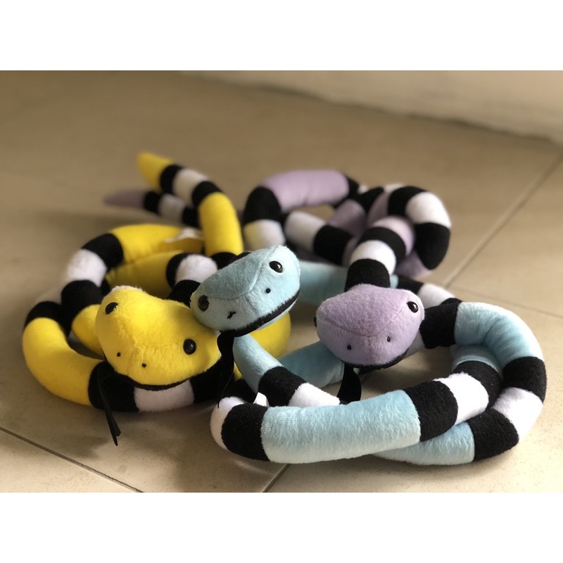 [READY STOCK] Snake Stuffed Plush Toys 110cm Soft Toy Colourful Unisex ...