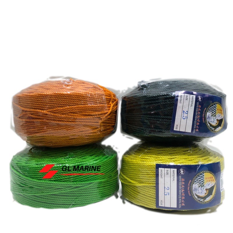 [ROLL] TALI PE 3MM 3.5MM PE ROPE PE TWINE WARNA BLUE GG GREEN APPLE ...