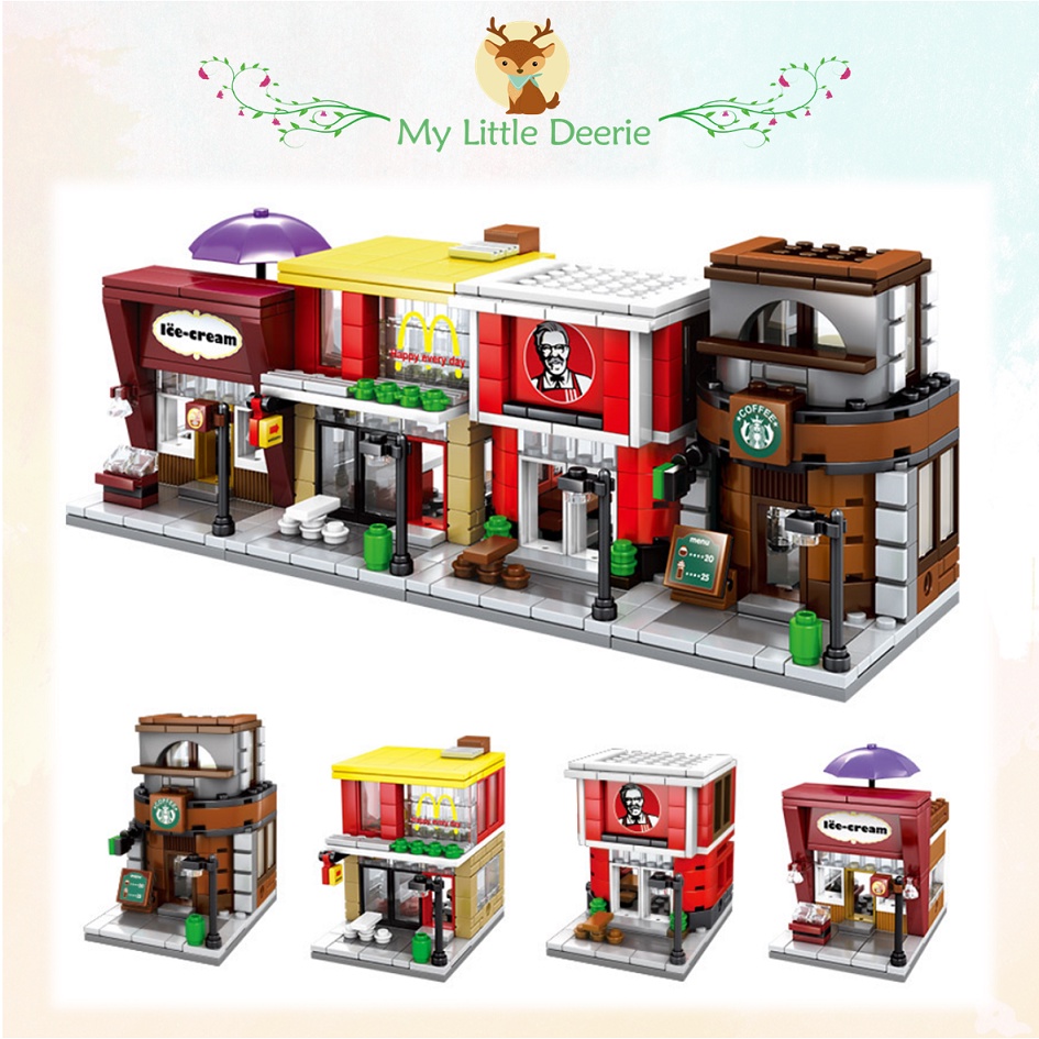 Mini Building Blocks KFC mcDonalds Starbucks Haagen Dazs Educational ...