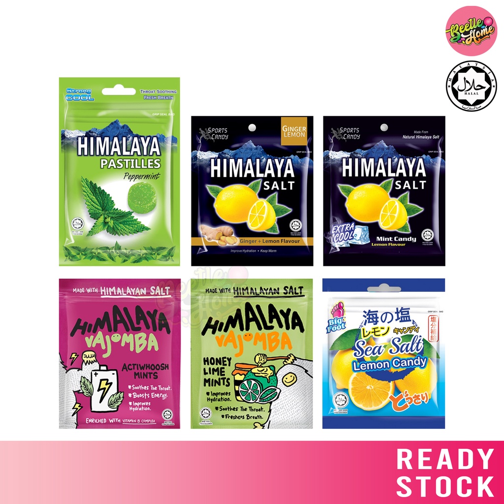 Himalaya Sea Salt Sport Mint Big Foot Salt Lemon Candy 15g | Shopee ...