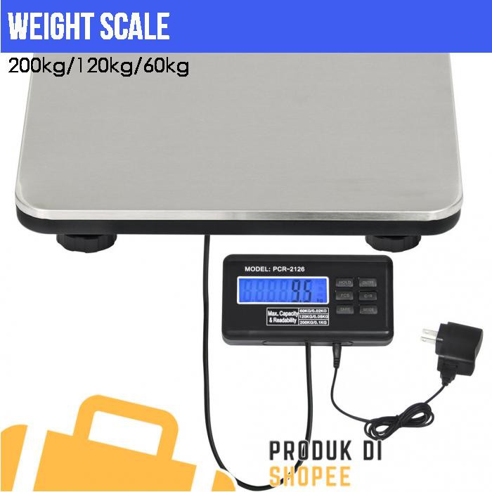 Weight Scale 200kg/120kg/60kg Switchable Heavy Digital | Shopee Malaysia
