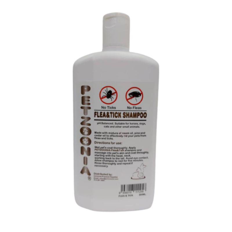 PETZOONIA Pets Flea & Tick Shampoo Syampu Kutu Kucing/Haiwan (500ML ...