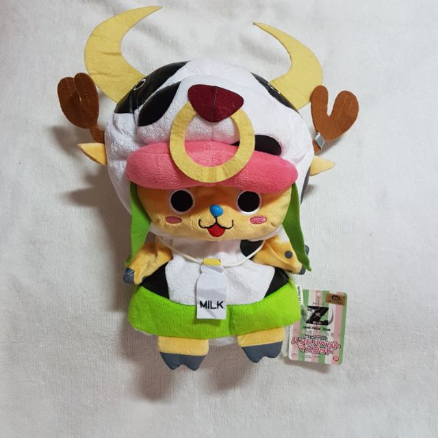 Authentic One Piece Tony Tony Chopper in Cow Costume Plush Soft Hand ...