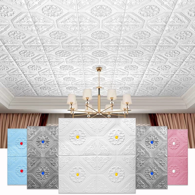 Wall Stickers ceiling dinding Self Adhesive Paper Home Decor 3D Foam ...